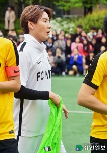 [경인포토]JYJ 김준수, 연예인 축구단 'FC MEN' 단장님~